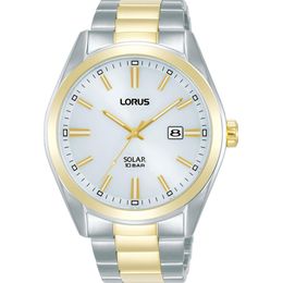 Lorus Herren Solaruhr, silber, Armbanduhren, Armbanduhr, Herrenuhr, Datum, Edelstahlarmband