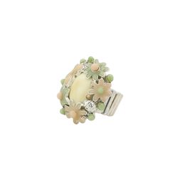 Damen Fingerring "Wiese", Messing, bunt, Collezione Alessandro, Messing, Fingerringe