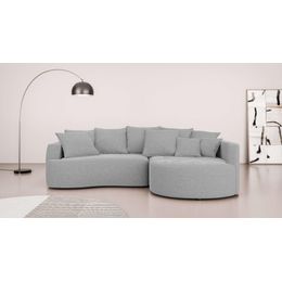 Ecksofa Inosign, B:255cm H:90cm T:181cm, grau, 100% Polyester, Wohnzimmer, Sofas, "Kahekili, Schlafsofa mit Bettkasten, Maße B/T/H: 255/181/90/ cm",