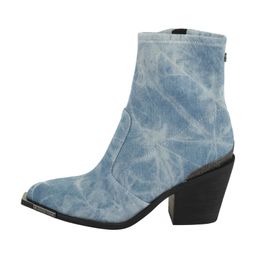 Buffalo Damen Westernstiefelette "WEST BOOT LO", Gr. 38, blau, Textil, modisch, Schuhe, Cowboystiefelette, Boots, Festival, in schmaler Form