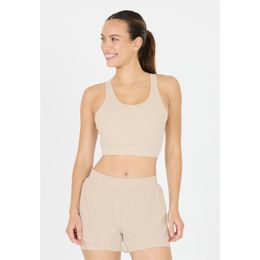 Endurance Damen Sport-BH "Cynthian", Gr. XS, beige, 77% Polyamid, 23% Elasthan, unifarben, BHs, mit mittlerer Stütze und atmungsaktivem Komfort