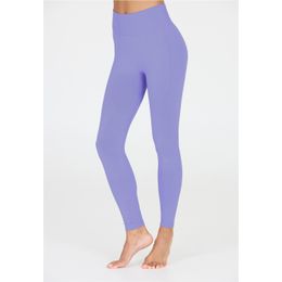 ENDURANCE ATHLECIA ATHLECIA Damen Funktionstights "NAGAR", lila, Gr. S, unifarben, 83% Nylon, 16% Elasthan, 1% Polyester, Hosen, mit angesagtem High-Waist-Bund