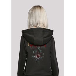 F4NT4STIC Damen Kapuzenpullover "Slipknot Rock Musik Band", schwarz, Gr. S, Obermaterial: 65% Baumwolle, 35% Polyester, Pullover, Hoodie, Warm, Bequem