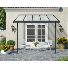 Terrassendach, B:314cm T:295cm, grau, PALRAM - CANOPIA, Aluminium, Polycarbonat (PC), Terrassen&uuml;berdachungen, "Sierra Alu Terrassen&uuml;berdachung",