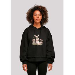 F4NT4STIC Damen Sweatshirt "Niedlicher Osterhase mit Blumen", schwarz, Gr. 5XL, Obermaterial: 100% Baumwolle, Sweatshirts, Premium Qualit&auml;t