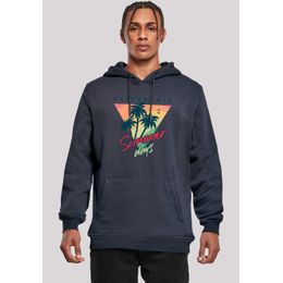 F4NT4STIC Herren Kapuzenpullover "California Palmen Retro", blau, Gr. XXL, Obermaterial: 65% Baumwolle, 35% Polyester, Pullover, Premium Qualit&auml;t