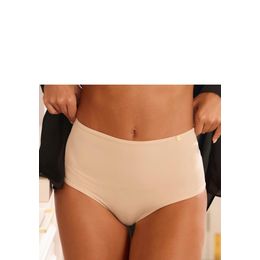 JETTE Damen High-Waist-Slip, Gr. 32, braun, Microtouch, Obermaterial: 82% Polyamid, 18% Elasthan, Unterhosen, mit komfortabler, flacher
