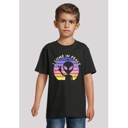 F4NT4STIC Mädchen T-Shirt "Alien Peace Sunset", schwarz, Gr. 134, Obermaterial: 100% Baumwolle, Shirts, Premium Qualität
