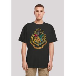 F4NT4STIC Herren T-Shirt "Harry Potter Distressed Hogwarts Crest", schwarz, Gr. 4XL, Obermaterial: 100% Baumwolle, Shirts, Print