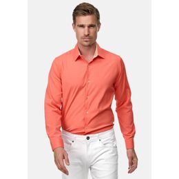 Rusty Neal Herren Langarmhemd, orange, Gr. L, mehrfarbig, 60% Baumwolle, 37% Polyester, 3% Elasthan, Hemden, mit farblich abgesetztem Innenkragen