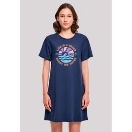 F4NT4STIC Damen T-Shirt "Life Is A Beach Enjoy The Waves", blau, Gr. XL, Obermaterial: 100% Baumwolle, Shirts, Premium Qualit&auml;t