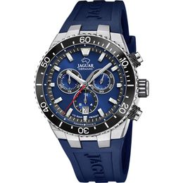 Jaguar Kinder Chronograph "Ceramic", blau, Armbanduhren, Quarzuhr, Armbanduhr, Herrenuhr,Swiss Made,Stoppfunktion,Kautschukband