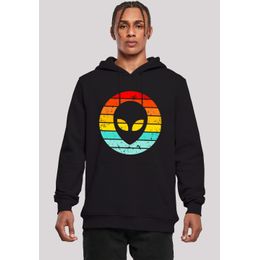 F4NT4STIC Herren Kapuzenpullover "Alien Retro Sonnenuntergang", schwarz, Gr. L, Obermaterial: 65% Baumwolle, 35% Polyester, Pullover, Premium Qualität