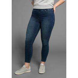 Arizona Damen Skinny-fit-Jeans "Ultra Stretch - Curve Collection", blau, Basic, Gr. 44, Denim/Jeans, Obermaterial: 66% Baumwolle, 30% Polyester, 4%