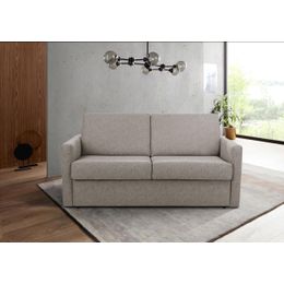 Schlafsofa Home Affaire, B:162cm H:85cm T:100cm, braun, Struktur weich: (100% Polyester);Luxus-Microfaser weich: (100% Polyester), Wohnzimmer, Sofas,