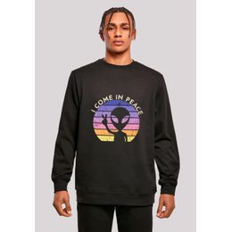 F4NT4STIC Herren Sweatshirt "Alien Peace Sunset", schwarz, Gr. XL, Obermaterial: 50% Baumwolle, 50% Polyester, Sweatshirts, Premium Qualit&auml;t