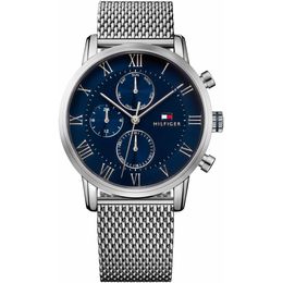 Tommy Hilfiger Herren Multifunktionsuhr "KANE", silber, Armbanduhren, Quarzuhr, Armbanduhr, Herrenuhr, Datum, Edelstahlarmband