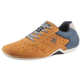 Rieker Herren Sneaker, Gr. 46, bunt, Nubuklederimitat, Textil, Schuhe, Schnürschuh, Halbschuh, Freizeitschuh mit MemoSoft-Innensohle