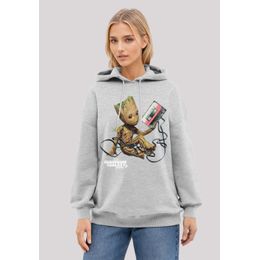 F4NT4STIC Damen Kapuzenpullover "Marvel Guardians Of The Galaxy Vol2 Groot Tape", grau, Gr. XS, Obermaterial: 80% Baumwolle, 20% Polyester, Pullover,