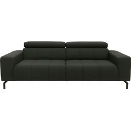 2,5-Sitzer DOMO collection, B:238cm H:79cm T:104cm, schwarz, Echtleder, Sofas, "Cunelli zeitlos und elegant, moderne Sitzn&auml;hte als Designelement",