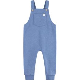 LEVI'S KIDS M&auml;dchen Latzhose "POCKET FRONT KNIT OVERALL", Gr. 1, blau, Sweatware, Obermaterial: 67% Baumwolle, 28% Polyester, 5% Elasthan, meliert,