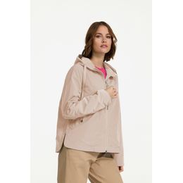 Manisa Damen Kurzjacke, beige, Gr. 42, unifarben, Obermaterial: 100% Polyester. Futter: 100% Polyester, Jacken, mit Kapuze