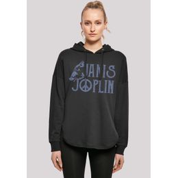 F4NT4STIC Damen Kapuzenpullover "Janis Joplin Type Logo", schwarz, Gr. M, Obermaterial: 100% Baumwolle, Pullover, Print