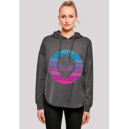 F4NT4STIC Damen Kapuzenpullover "Alien Kopf", grau, Gr. XS, Obermaterial: 100% Baumwolle, Pullover, Premium Qualit&auml;t