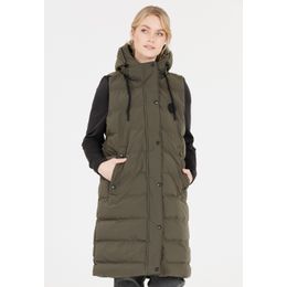 WEATHER REPORT Damen Steppweste "Chief", grau, Gr. 42, 100% Polyester, Westen, mit langem Schnitt