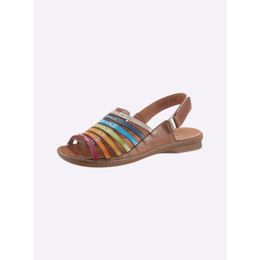Gemini Damen Sandalette, Gr. 40, bunt, Glattleder, Schuhe