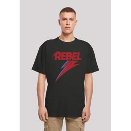 F4NT4STIC Herren T-Shirt "David Bowie Rock Music Band Distressed Rebel", schwarz, Gr. S, Obermaterial: 100% Baumwolle, Shirts, Print
