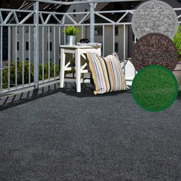 ANDIAMO Kunstrasen "Aberdeen, Made in Belgium", B : 200cm 1 Stk., 10mm, L: 450cm, grau, Garten, Teppiche, aus Nadelfilz, mit Drainagenoppen, f&uuml;r