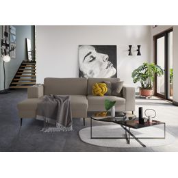 Ecksofa DOMO collection, B:244cm H:83cm T:173cm, braun, Wohnzimmer, Sofas, "Modica kompakt und elegant, Breite 244, L-Form", moderne Optik mit