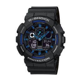 Casio G-SHOCK Herren Chronograph, schwarz, Armbanduhren, Quarzuhr,Armbanduhr,Herrenuhr,digital, bis 20 bar wasserd.Resinarmband