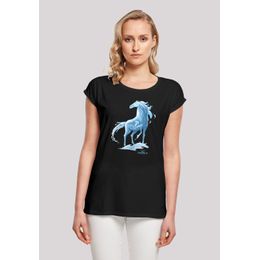 F4NT4STIC Damen T-Shirt "Frozen 2 Nokk Wassergeist Pferd", schwarz, Gr. M, Obermaterial: 100% Baumwolle, Shirts, Print