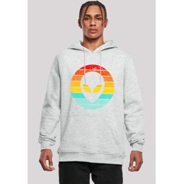 F4NT4STIC Herren Kapuzenpullover "Alien Retro Sonnenuntergang", grau, Gr. XL, Obermaterial: 65% Baumwolle, 35% Polyester, Pullover, Premium Qualit&auml;t