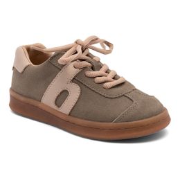 bisgaard Mädchen Sneaker "bay l Weite: normal", Gr. 30, bunt, Glattleder, Veloursleder, Schuhe, Retro, Schnürer mit Lederfutter, Größenschablone zum