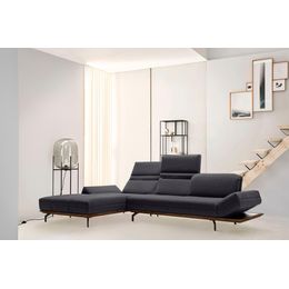 Ecksofa, B:313cm H:117cm T:212cm, schwarz, CREATION BY ROLF BENZ, Wohnzimmer, Sofas, "CR.420, Designecksofa, L-Form", in 2 Qualitäten, Holzrahmen in