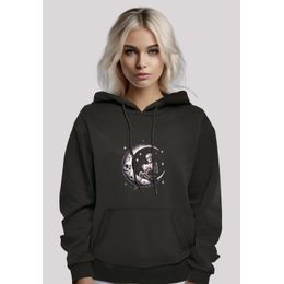F4NT4STIC Damen Kapuzenpullover "Gothic Valentinstag Skelett Mond", schwarz, Gr. XL, Obermaterial: 65% Baumwolle, 35% Polyester, Pullover, Premium