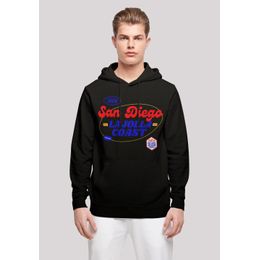 F4NT4STIC Herren Kapuzenpullover "San Diego HOODIE", schwarz, Gr. XL, Obermaterial: 50% Baumwolle, 50% Polyester, Pullover, Print