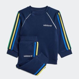 Mädchen Sweatshirt "CREW SET", blau, Gr. 62, adidas originals, Obermaterial: 70% Baumwolle, 30% Polyester, Sweatshirts