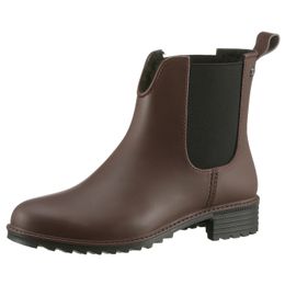 Rieker Damen Chelseaboots, Gr. 37, rot, Elastischer Einsatz, Synthetik, Schuhe, Gummistiefelette, Schlupfboots, Blockabsatz, zum Reinschlüpfen