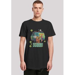 F4NT4STIC Damen T-Shirt "Long Cut T-Shirt 'Scooby Doo Mystery Inc Group'", schwarz, Gr. S, Obermaterial: 100% Baumwolle, Shirts, Herren,Premium