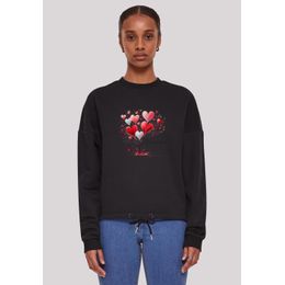 F4NT4STIC Damen Sweatshirt "Herzbaum Be Mine", schwarz, Gr. S, Obermaterial: 65% Baumwolle, 35% Polyester, Sweatshirts, Premium Qualit&auml;t