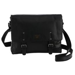 Mustang Herren Schultertasche "Natal", schwarz, Leder, Taschen