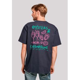 F4NT4STIC Damen T-Shirt "Oysters And Champagne", blau, Gr. XS, Obermaterial: 100% Baumwolle, Shirts, Premium Qualit&auml;t