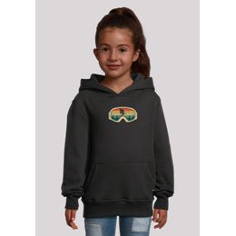 F4NT4STIC Kinder Kapuzenpullover "Retro Skibrille Wintersport", schwarz, Gr. 122, Obermaterial: 65% Baumwolle, 35% Polyester, Pullover, Premium