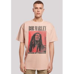F4NT4STIC Herren T-Shirt "Bob Marley Songs Of Freedom Reggae Music", gelb, Gr. S, Obermaterial: 100% Baumwolle, Shirts, Premium Qualit&auml;t, Musik, By