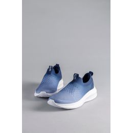 ANISTON SHOES Damen Slip-On Sneaker, Gr. 37, blau, Textil, Schuhe, Freizeitschuh, Barfußschuh, Schlupfschuh - NEUE KOLLEKTION