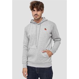 MIKON Herren Kapuzensweatshirt, grau, Gr. L, unifarben, 65% Baumwolle, 35% Polyester, Sweatshirts, im zeitlosen Design